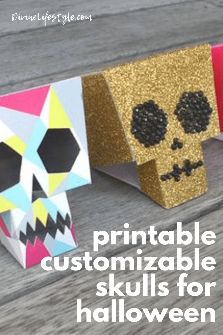 Printable Customizable Skulls for Halloween Craft Skull Divine Lifestyle