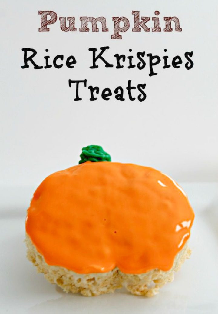 Pumpkin Rice Krispie Treats Spooky Scary Halloween Treat