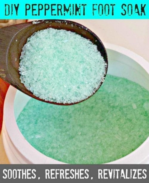 DIY Peppermint Foot Soak Easy Holiday Gift Tutorial
