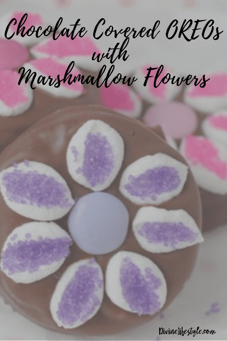 Chocolate Covered OREOs with Marshmallow Flowers Recipe