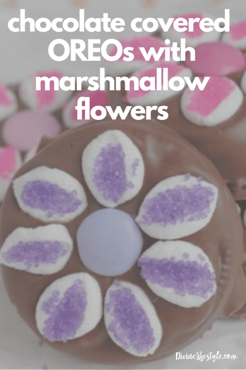 Chocolate Covered OREOs with Marshmallow Flowers Recipe