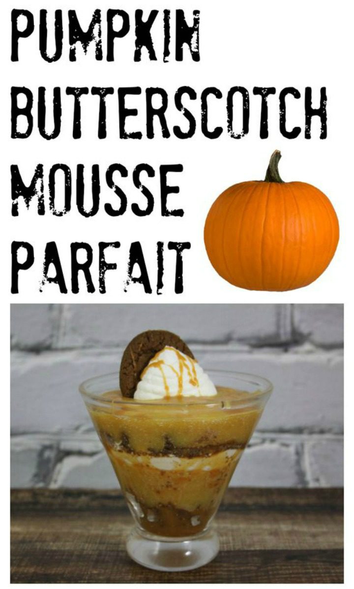 Pumpkin Butterscotch Pudding Parfait Thanksgiving Dessert
