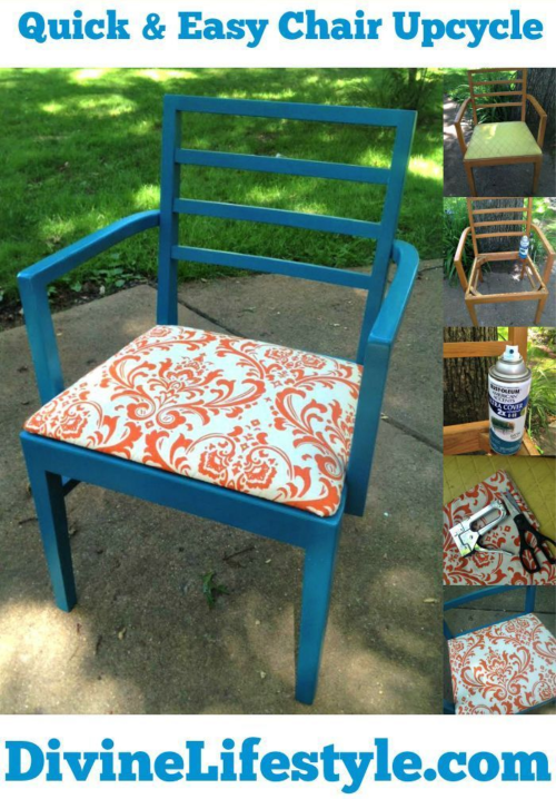 Upcycled Chair Ideas Easy DIY Recover Cushions