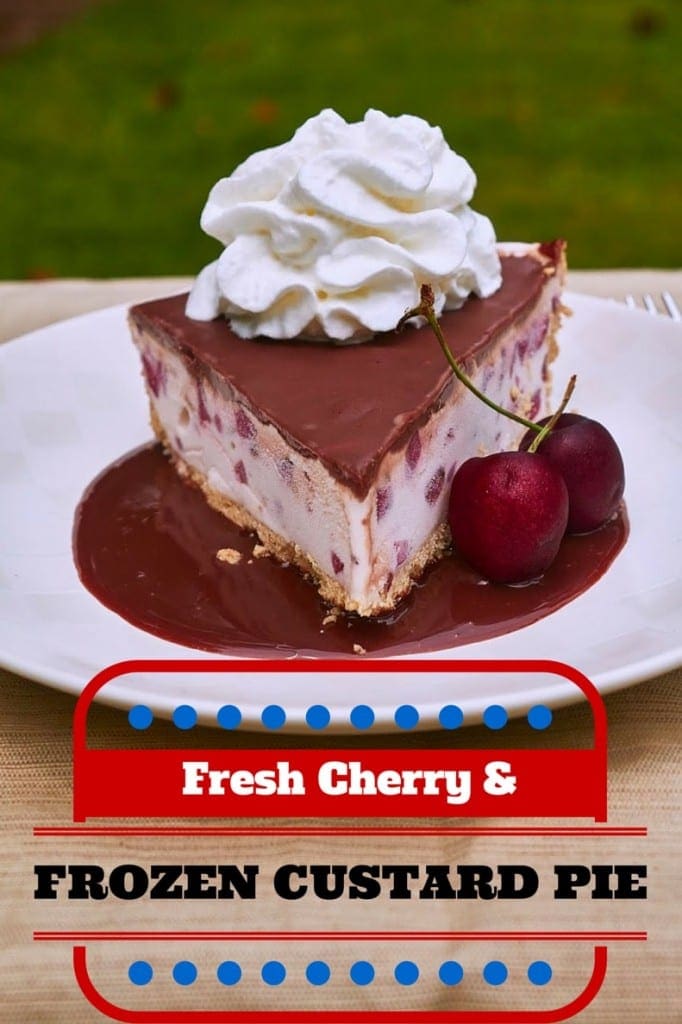 Simple & Easy No Bake Frozen Cherry Custard Pie Recipe