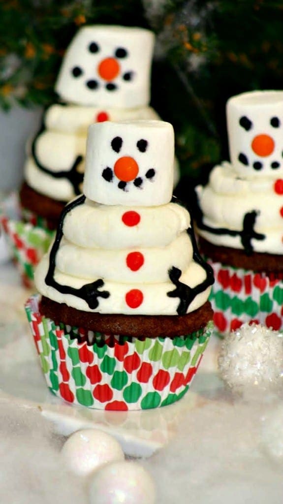 Snowman Cupcakes Recipe Christmas Baking Divine Lifestyle