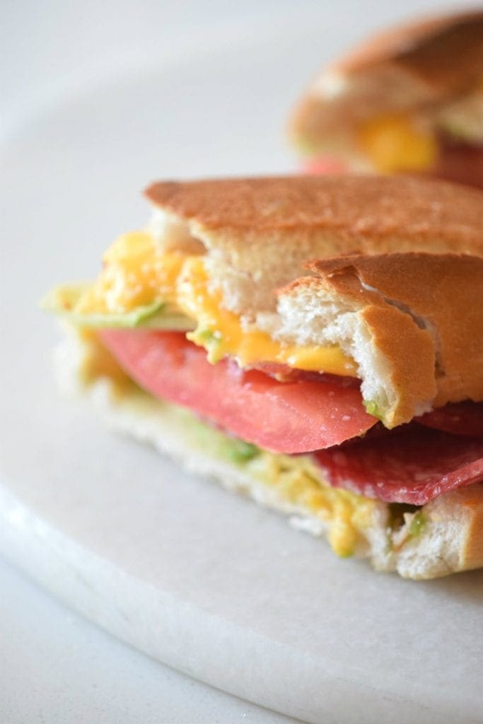 Grilled Cheese, Avocado & Pepperoni Panini