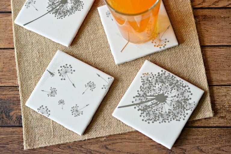 DIY Tile Coasters Gift Girls Night in Craft Divine Lifestyle