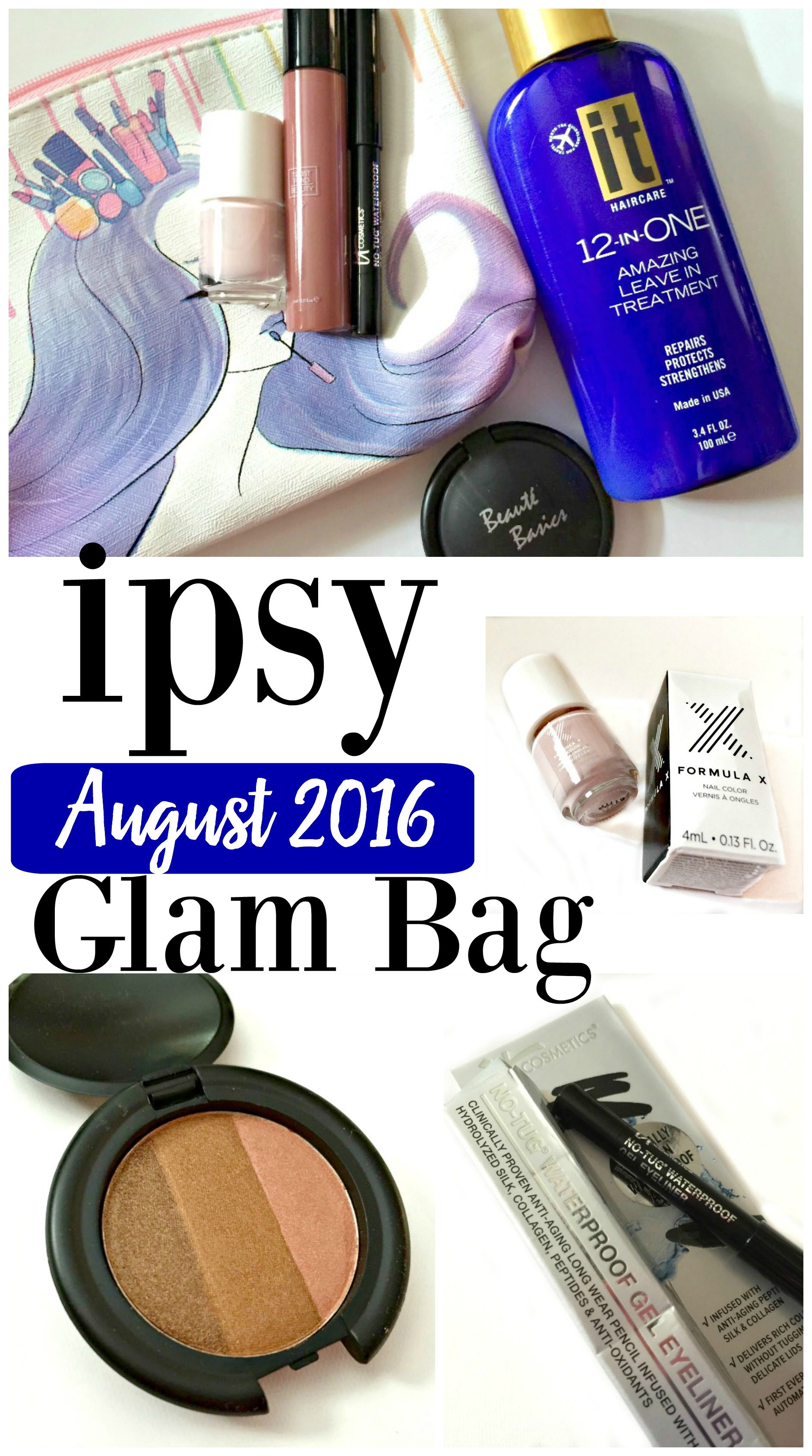 Ipsy Glam Bag Reveal August 2016 Beauty Product Subscription Box