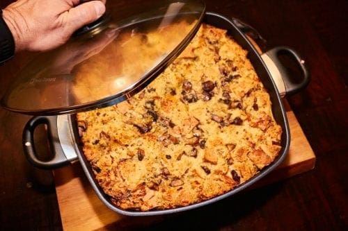 Savory Wild Mushroom Bread Pudding Recipe for the Holidays