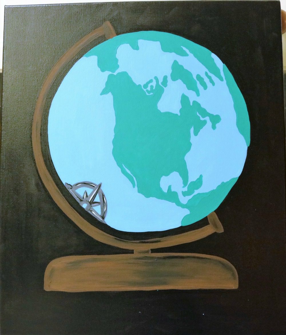 DIY Canvas Globe Painting Artist Craft Divine Lifestyle