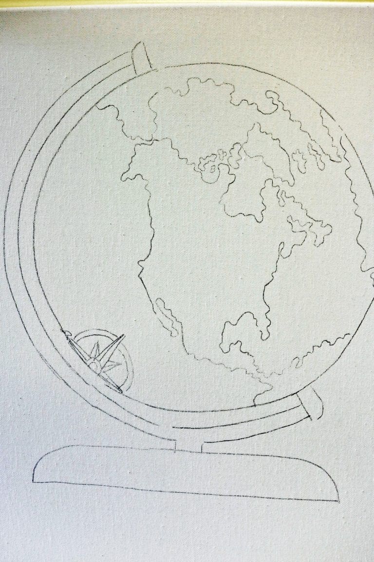 DIY Canvas Globe Painting Artist Craft Divine Lifestyle