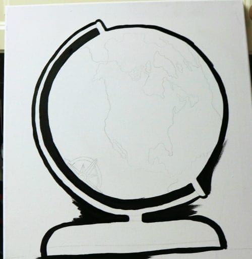 DIY Canvas Globe Painting Artist Craft Divine Lifestyle