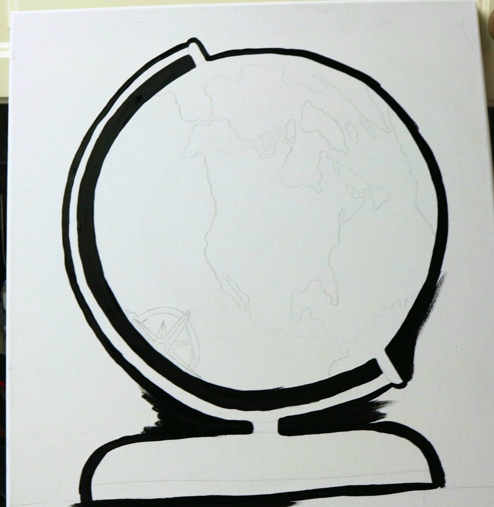 DIY Canvas Globe Painting Artist Craft Divine Lifestyle