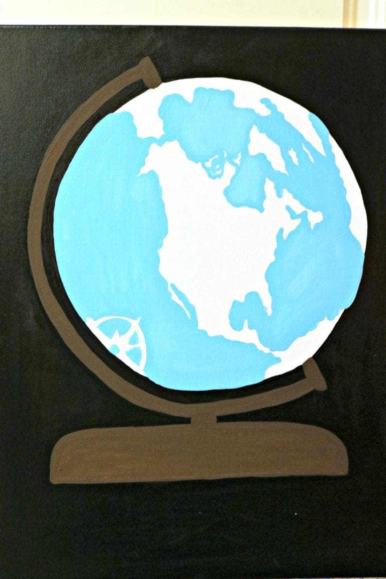 DIY Canvas Globe Painting Artist Craft Divine Lifestyle