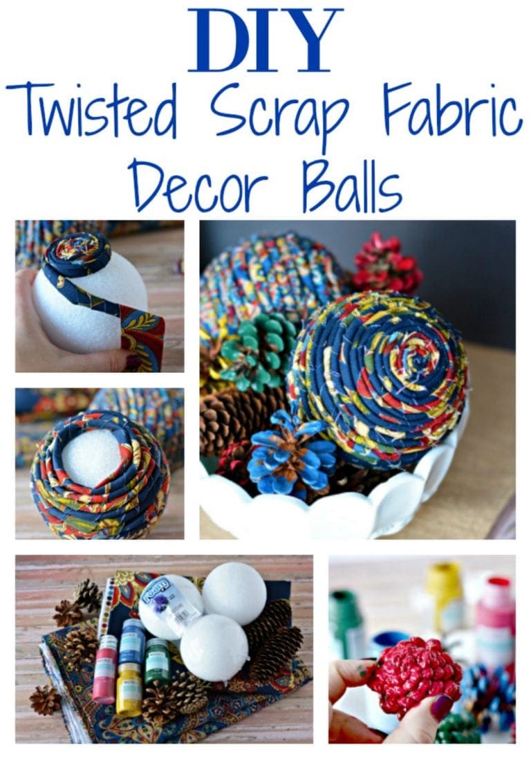 DIY Twisted Scrap Fabric Decor Balls Craft Divine Lifestyle