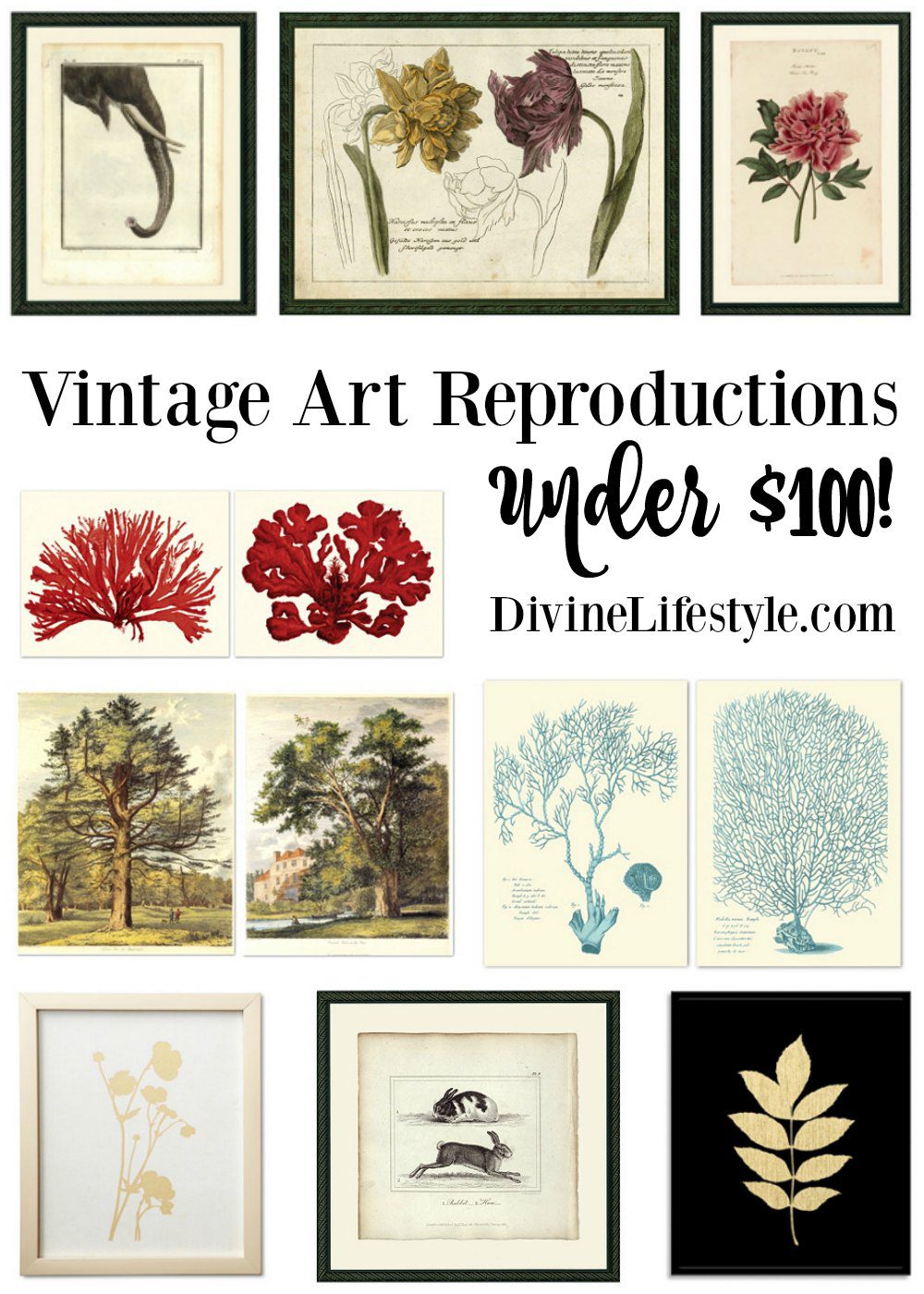 Vintage Art Reproductions Under $100 Decor Divine Lifestyle