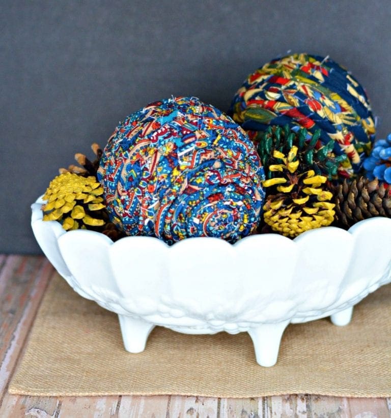 DIY Twisted Scrap Fabric Decor Balls Craft Divine Lifestyle