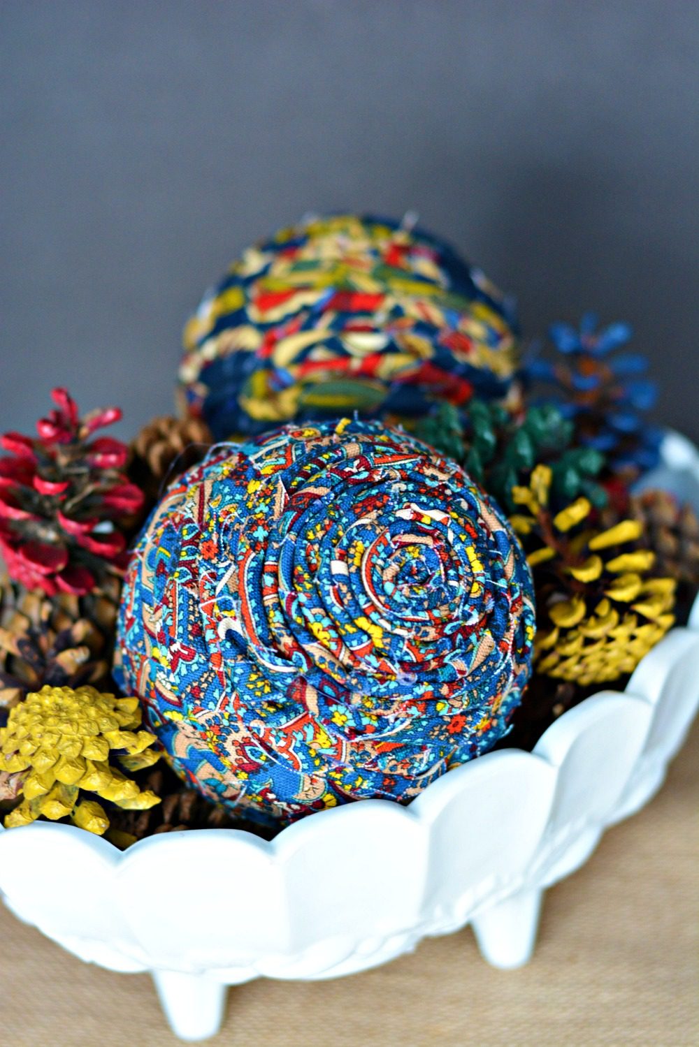 DIY Twisted Scrap Fabric Decor Balls Craft Divine Lifestyle