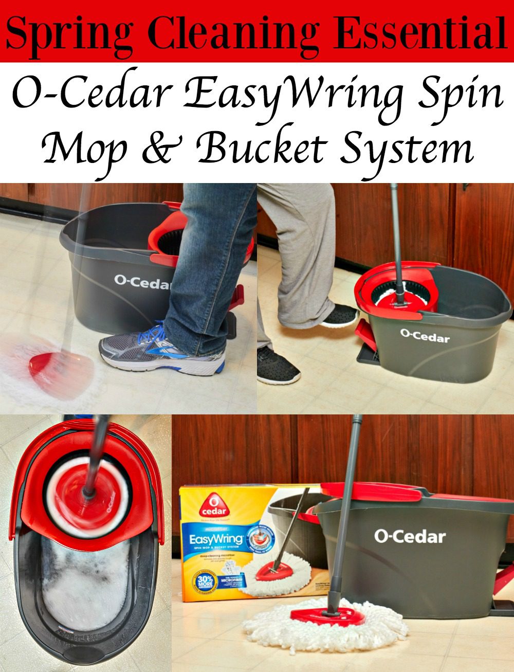 O-Cedar EasyWring Spin Mop and Bucket System Spring Cleaning