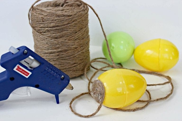 Easy DIY Twine Wrapped Easter Eggs Craft Rope Egg