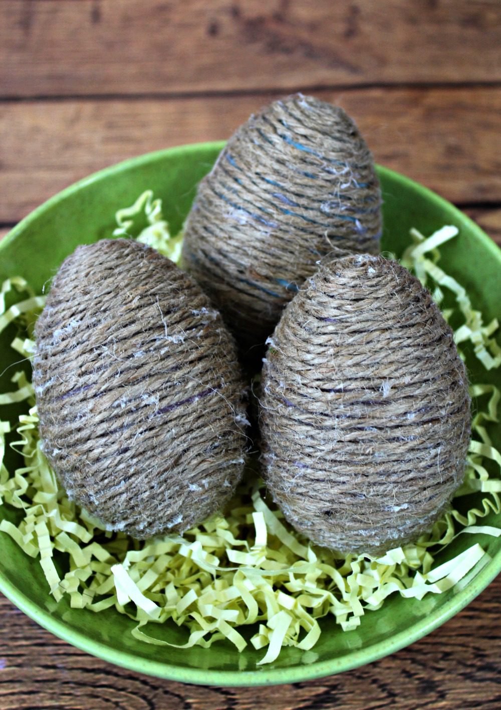 Easy DIY Twine Wrapped Easter Eggs Craft Rope Egg