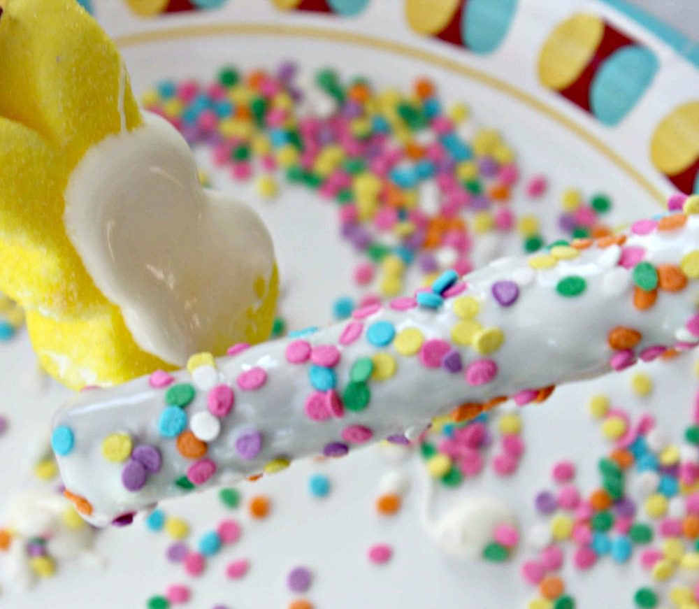 Peeps Pretzel Rods Easter Bunnies Recipe Divine Lifestyle
