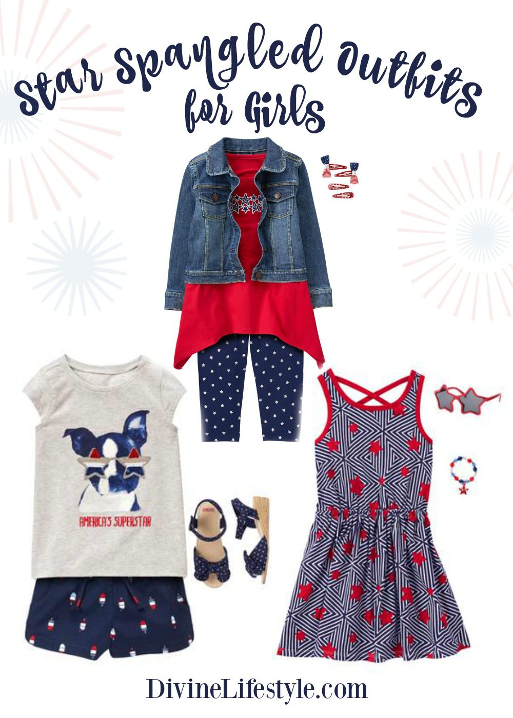 Star Spangled Outfits for Girls Clothing Fashion Kids