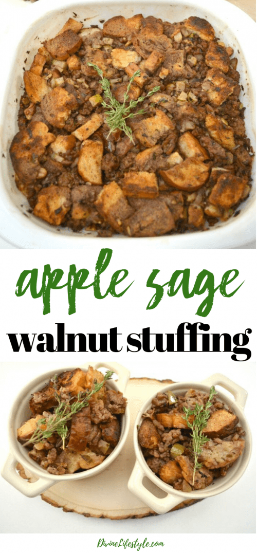 Apple Sage Walnut Stuffing Recipe Thanksgiving Dressing