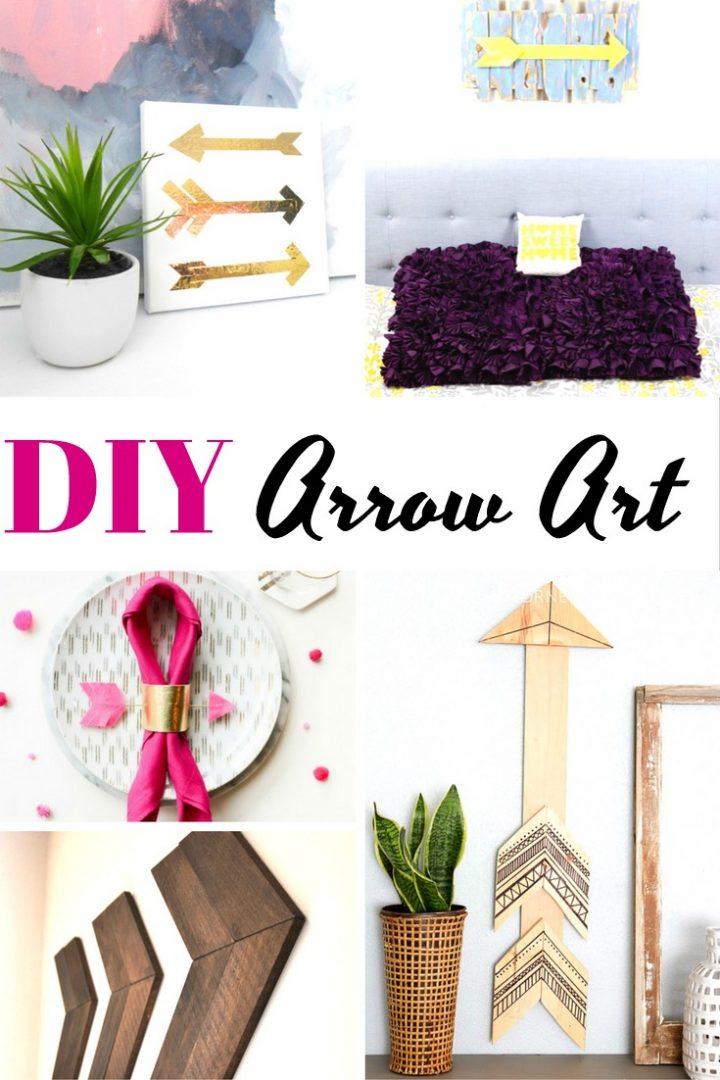 Arrow Art Ideas DIY Easy Craft Trendy Home Decor Girls Night In