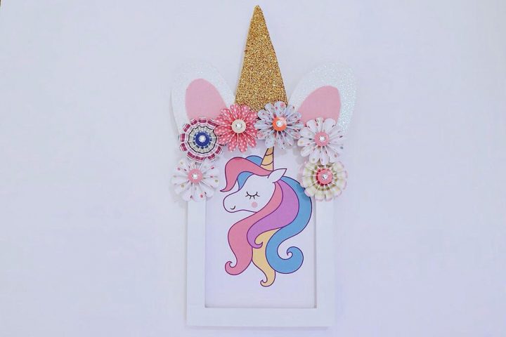 DIY Unicorn Picture Frame Teacher Appreciation Kids Party Craft