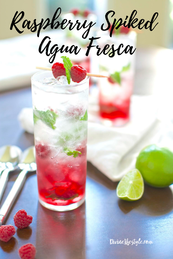 Raspberry Spiked Agua Fresca Recipe Cocktail Beverage