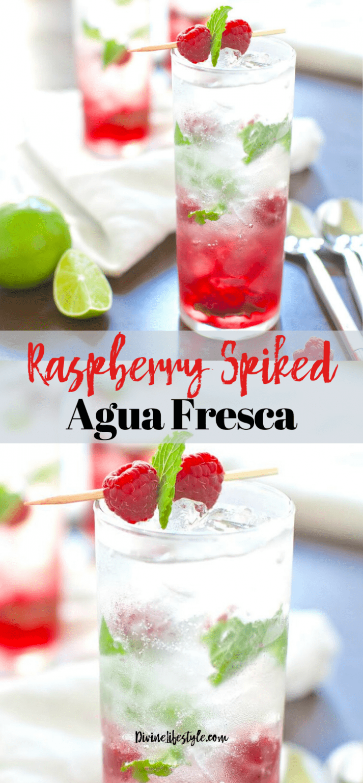 Raspberry Spiked Agua Fresca Recipe Cocktail Beverage