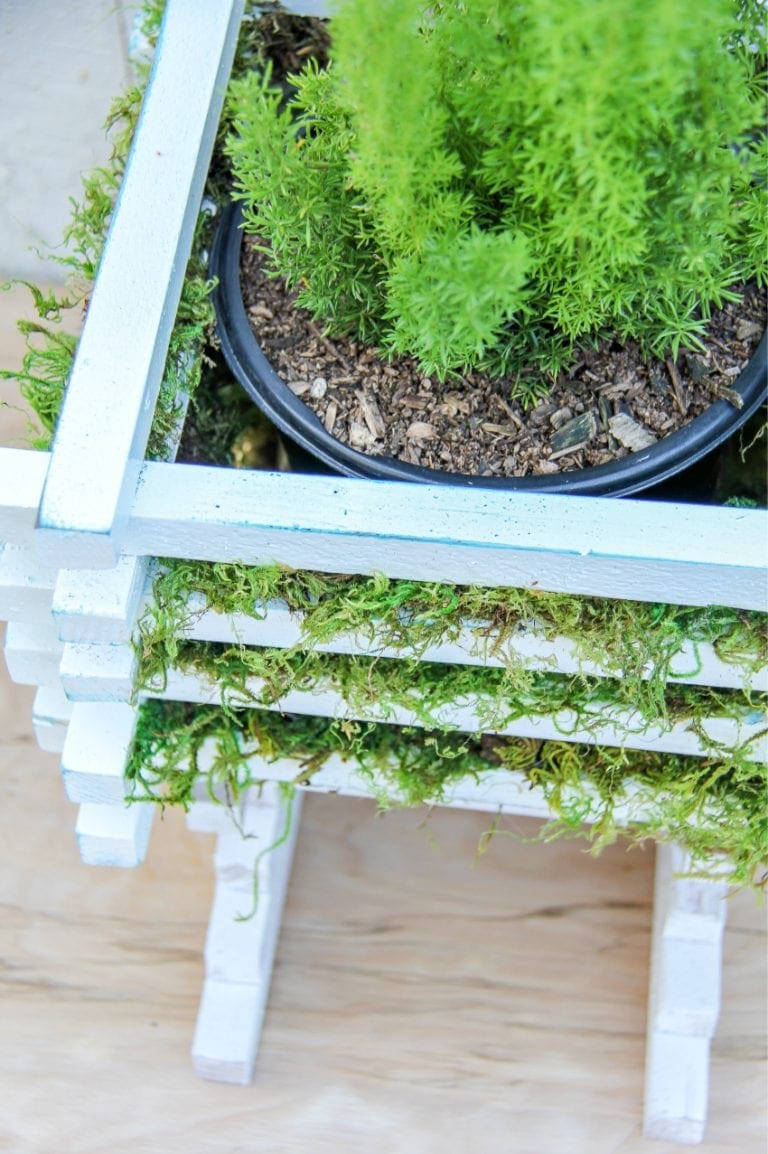 DIY Planter Box Tutorial Hide plastic pots beautiful plants