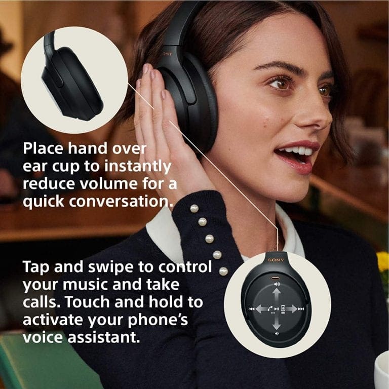 Sony Wireless Industry Leading Noise Canceling Over Ear Headphones