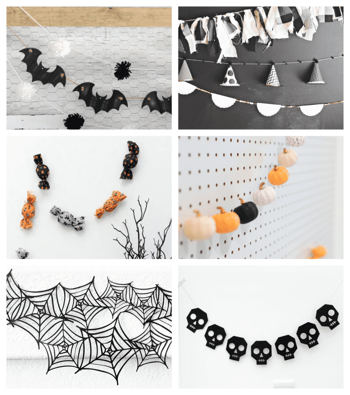 25 DIY Halloween Garland Ideas Spooky Skulls Pumpkins