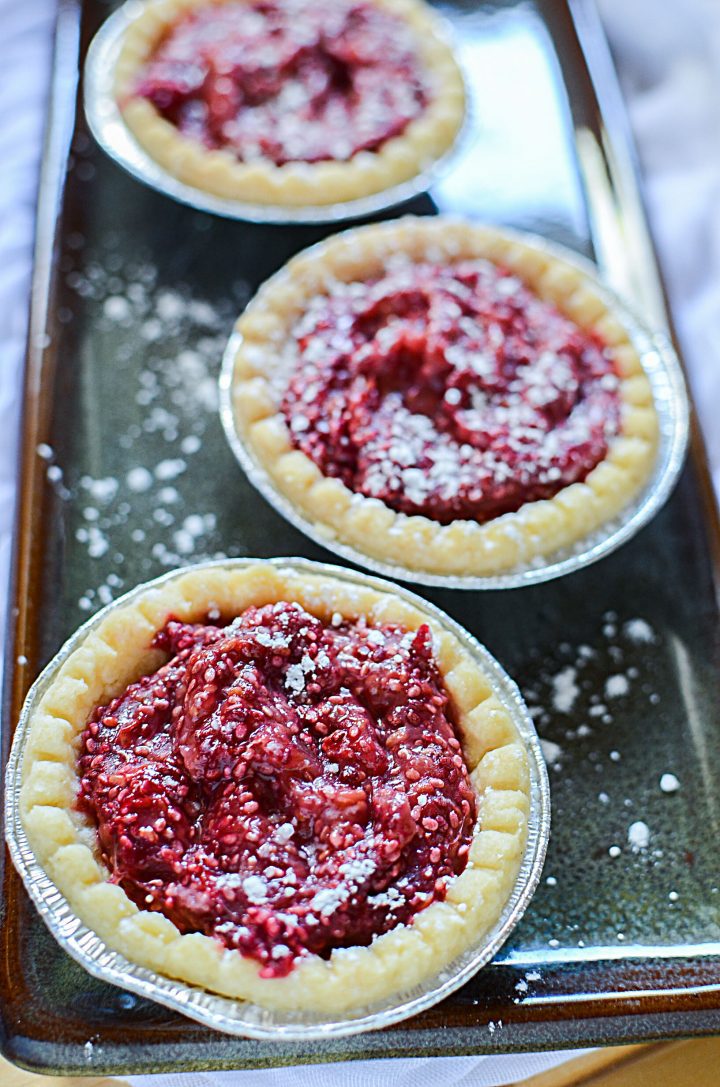 Mini Raspberry Tarts Rhubarb Tartlets Dessert Pie Cake Fruit