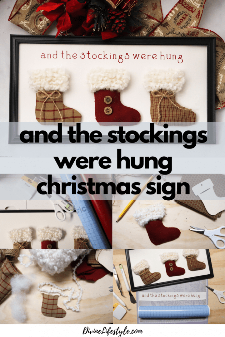 DIY And The Stockings Were Hung Christmas Sign Holiday Decor
