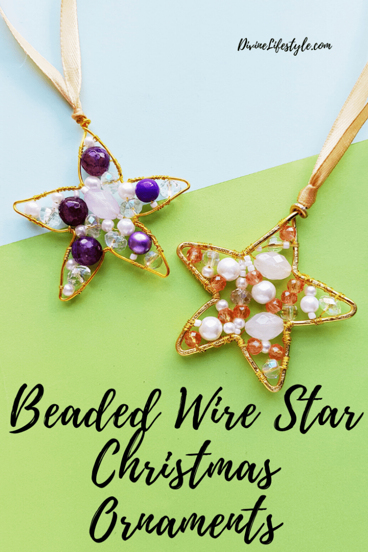 DIY Beaded Wire Star Christmas Ornament Christmas