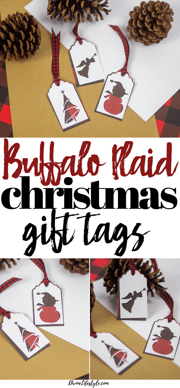 Free Printable Red Buffalo Plaid Christmas Gift Tags