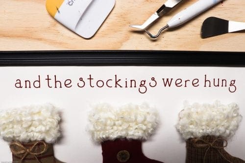 DIY And The Stockings Were Hung Christmas Sign Holiday Decor
