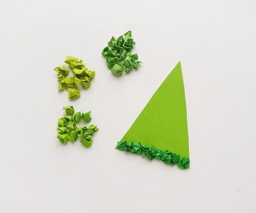 DIY Crumpled Paper Christmas Tree Craft Holiday Decor