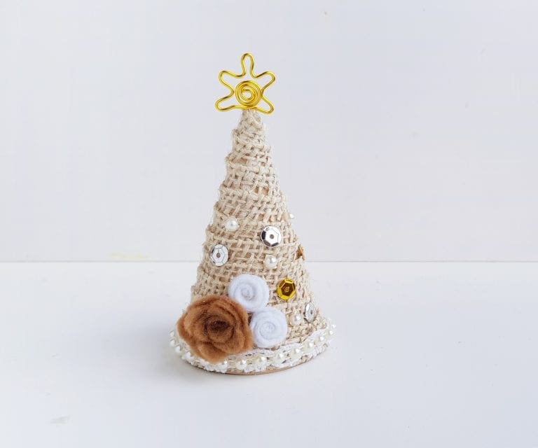 DIY Mini Vintage Christmas Trees Centerpiece Holiday Craft