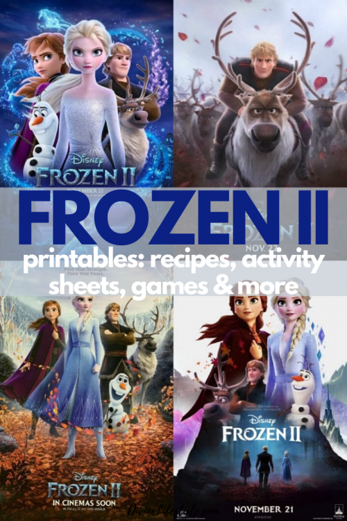 FROZEN II Printables Recipes Activity Sheets and Games Disney