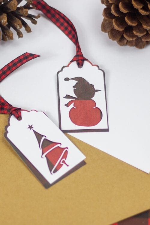 Free Printable Red Buffalo Plaid Christmas Gift Tags