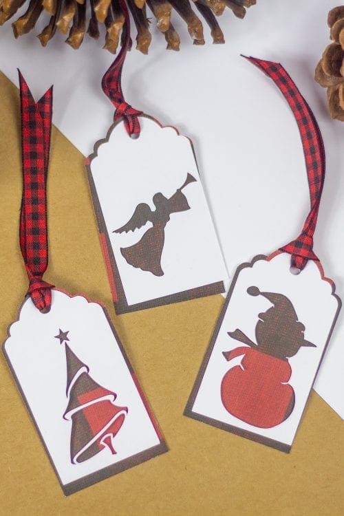 Free Printable Red Buffalo Plaid Christmas Gift Tags