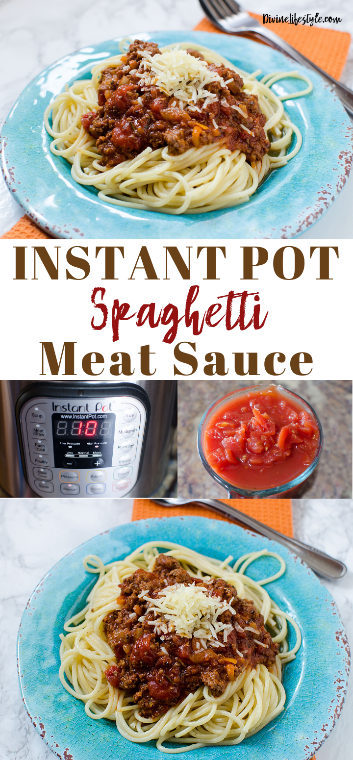 Instant Pot Spaghetti Meat Sauce Pasta Divine Lifestyle Instant Pot Spaghetti Meat Sauce Pasta Divine Lifestyle