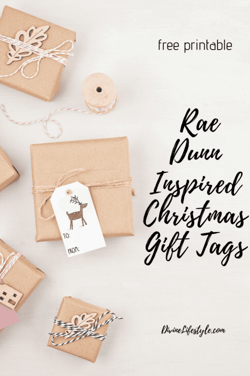 Printable Rae Dunn Inspired Christmas Gift Tags Holiday DIY