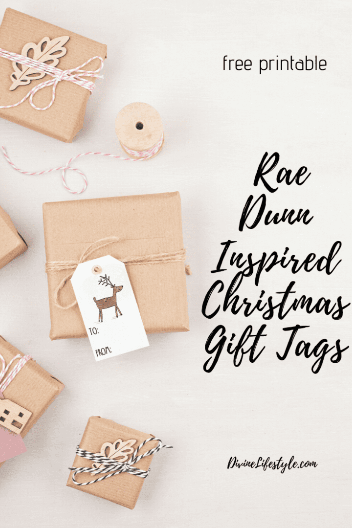 Printable Rae Dunn Inspired Christmas Gift Tags Holiday DIY