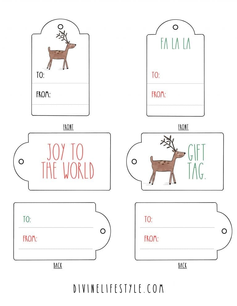 Printable Rae Dunn Inspired Christmas Gift Tags Holiday DIY