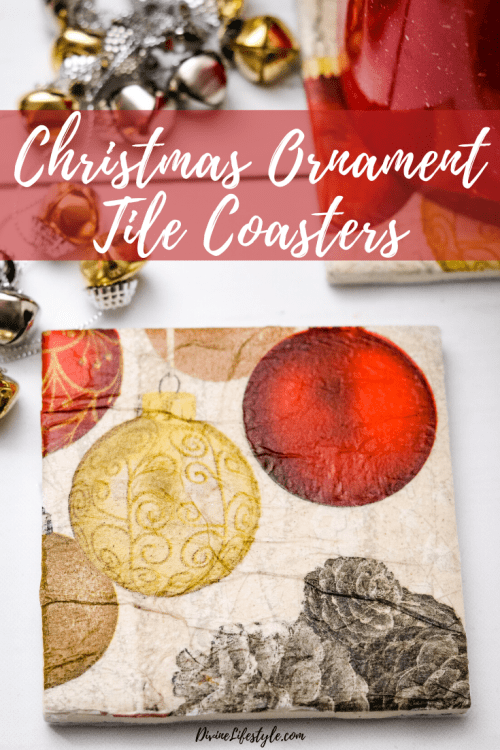 DIY Christmas Ornament Tile Coasters Divine Lifestyle